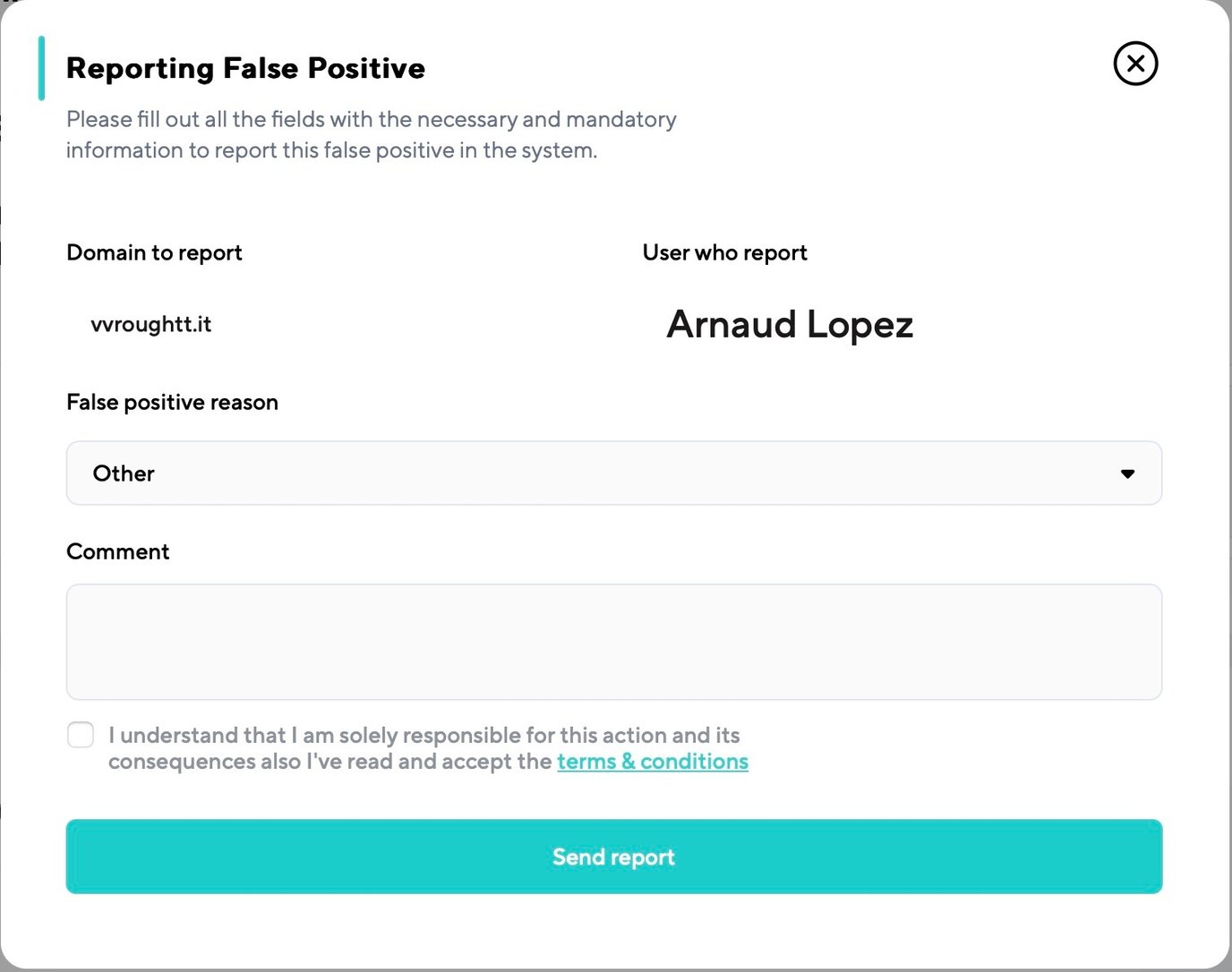 How do I report a false positive?
